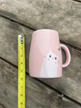 Source Unknown | Kitchen | Source Unknown Pink Ceramic Cat Mug | Poshmark